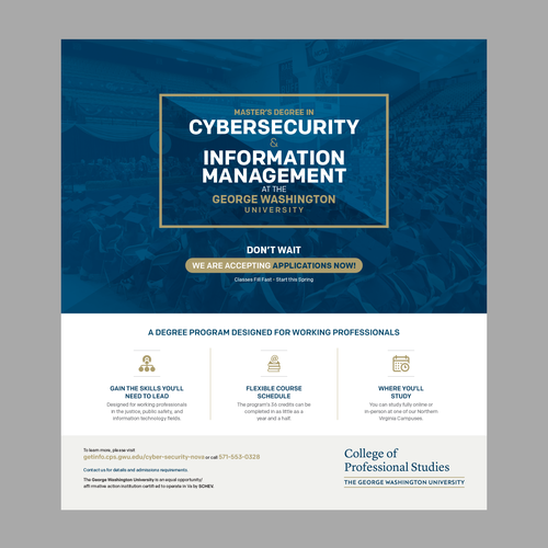 University Division needs Engaging Print Ad for Cybersecurity Master's ...