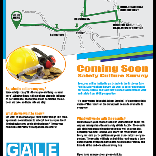 Creating a poster announcing that a: Safety Culture Survey is Coming ...