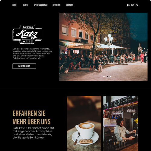 Designs | New website for a cafe and bar | Web page design contest