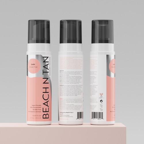 Designs | Design a clean and catchy label design for a tanning foam ...