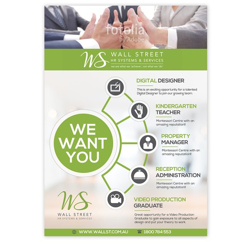 'We need you'/ 'We are hiring' Poster for Human Resources Company ...