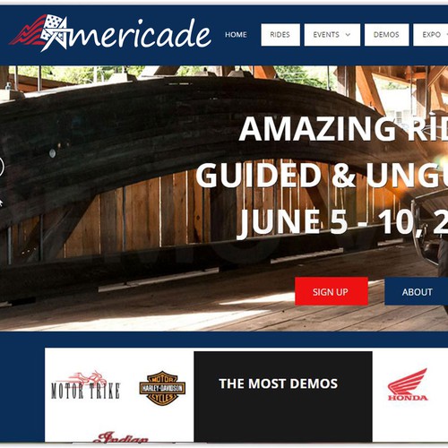 Americade Motorcycle Rally Logo Redesign | Logo design contest