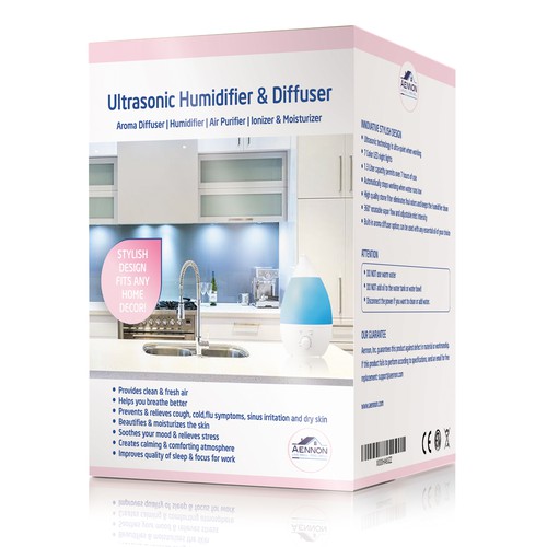 Create A **Ultrasonic Humidifier** Packaging Design To Be Seen All ...