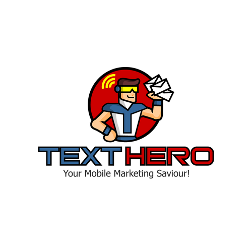 TextHero - Fun Cartoon Super Hero Logo | Logo design contest