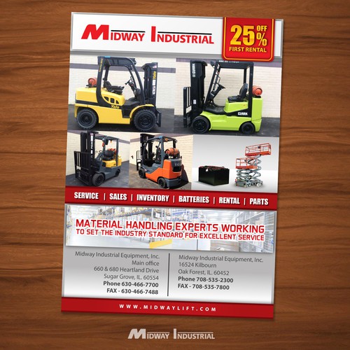 Create a sharp looking business advertising for the Chicago industrial ...