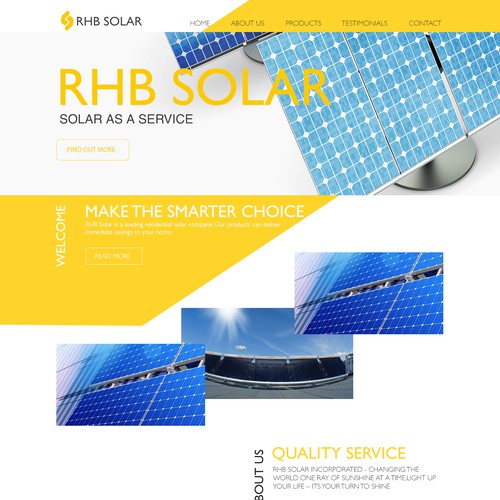 Solar Panel Website | Web page design contest
