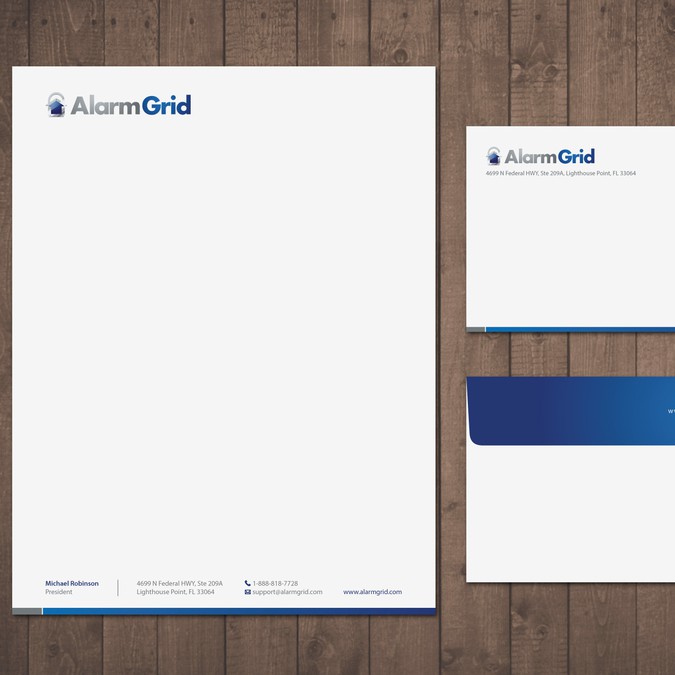 Alarm Grid Security Stationery | Stationery contest