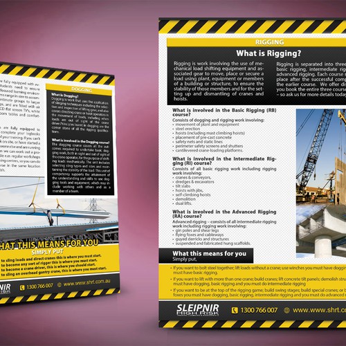 Designs | Create a new brochure for Sleipnir High Risk Training ...