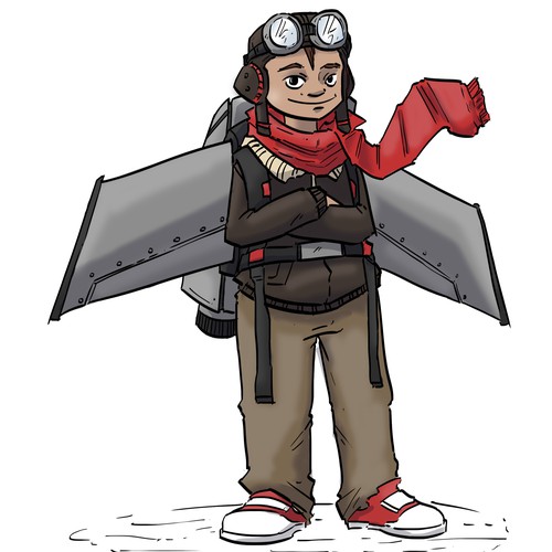 Jetpack Aviator Kid Character for Libring | Character or mascot contest