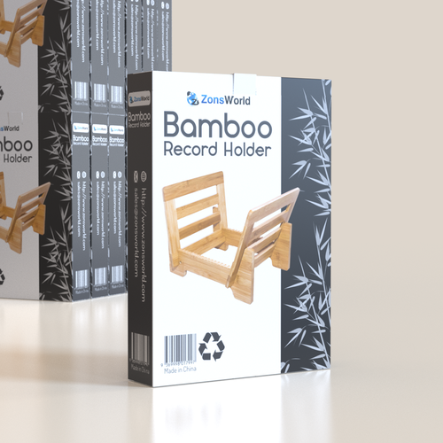 Create an edgy box for a bamboo record holder | Product packaging contest