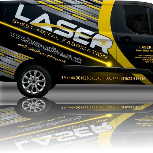 Eye catching visually stunning vehicle wrap for Laser Ltd | カーラッピングコンペ