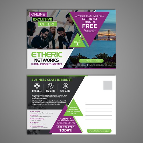 Postcard for Wireless High-Speed Internet Company | Postcard, flyer or ...