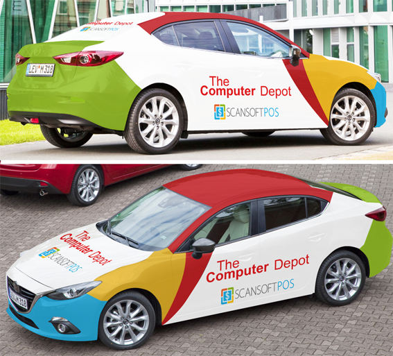 Car Wrap for Computer Repair | Signage contest