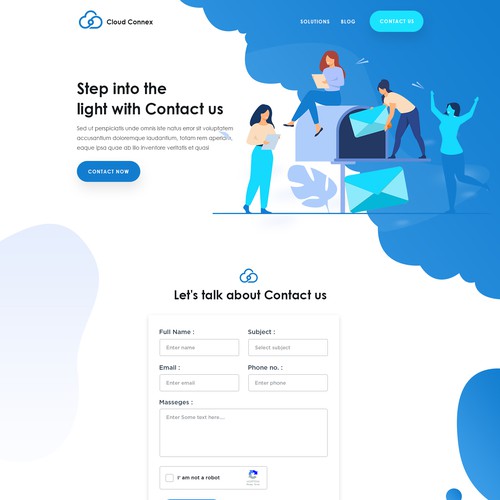 Designs | Cloud Connex site design | Web page design contest
