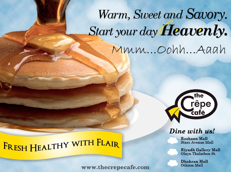 Print ad for The Crepe Cafe! | Postcard, flyer or print contest