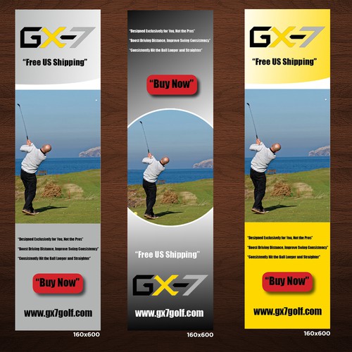 GX-7 Golf Club Image Ads for Google | Banner ad contest