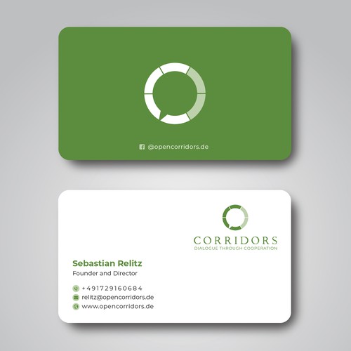 Modern business card for NGO; Logos available | Business card contest