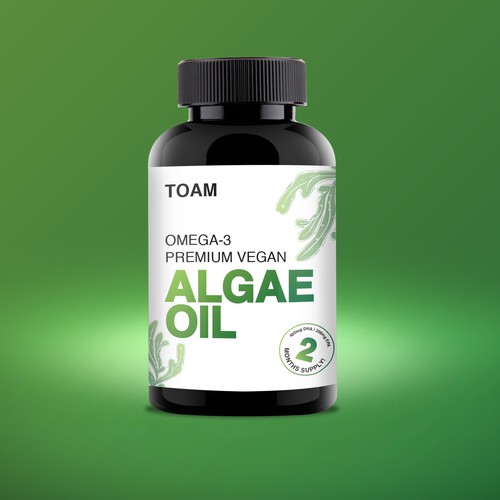 Algae Oil Food Label | Product label contest