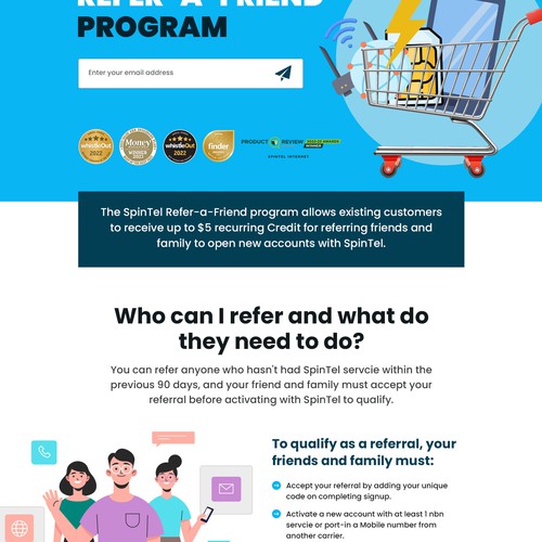 Designs | Refer a Friend | Landing page design contest