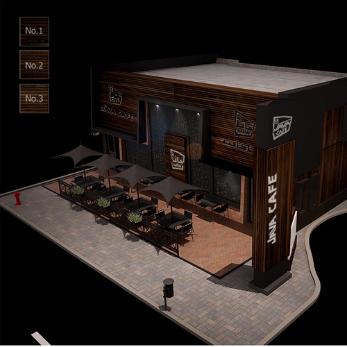 Coffee Shop Exterior Design | 3D contest