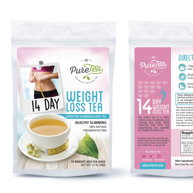 PureTea needs a beautiful package to hold 14 days of Weight Loss Tea ...