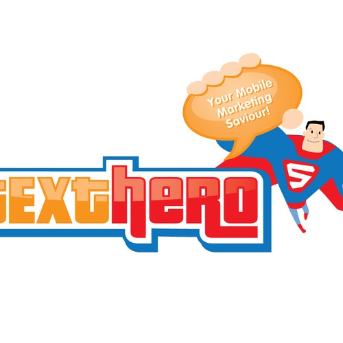 TextHero - Fun Cartoon Super Hero Logo | Logo design contest