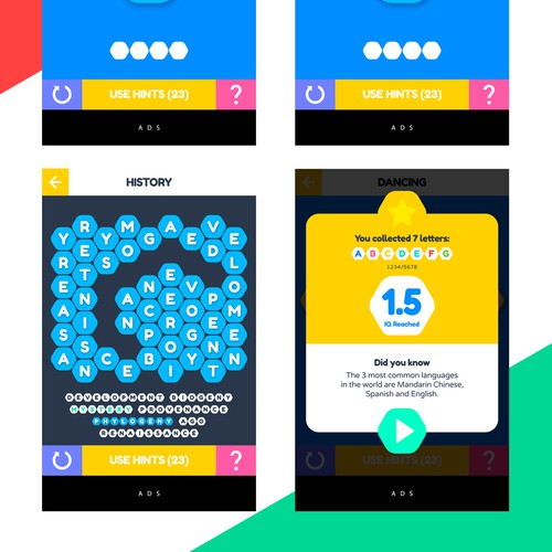 Design an attractive word game: Lexophile - Word Puzzles | App design ...