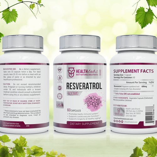 Designs | New Brand Health Supplement Brand Label Design | Product ...
