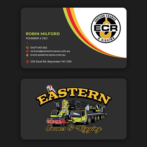 Designs | Eastern Cranes & Rigging | Business card contest