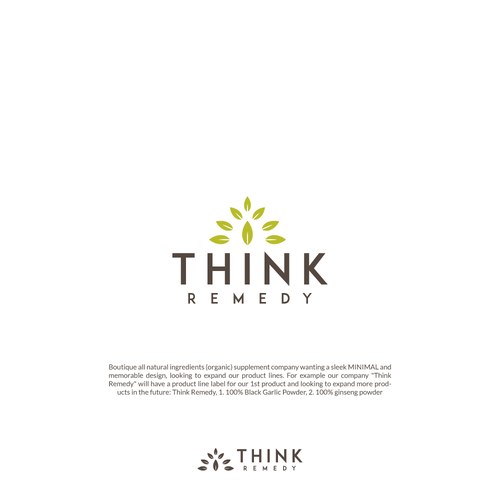 Logo for natural organic ingredients company : Think Remedy | Logo ...