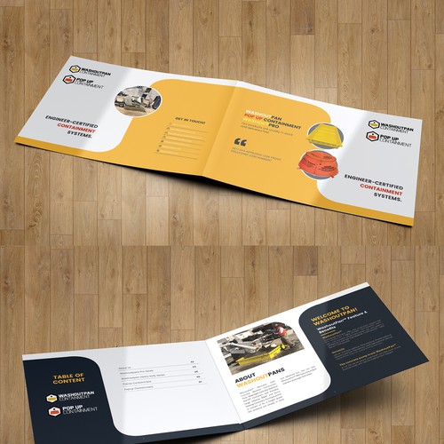 Design a multi page product knowledge brochure for three innovative ...