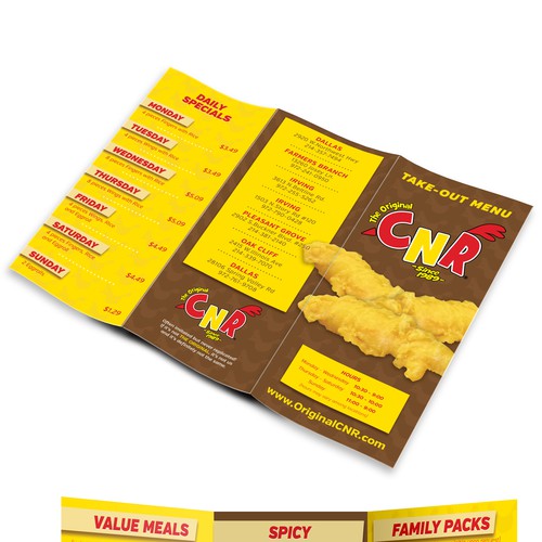Designs | Create a takeout menu for The Original CNR - a quickly ...