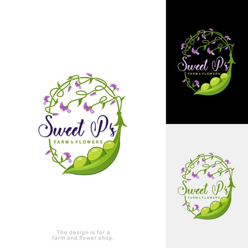 Designs | Viney Three peas in a pod with flower | Logo design contest