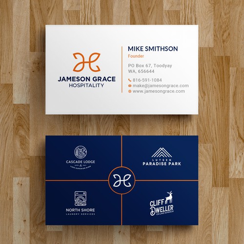 Designs | Create a modern and clean business card for a parent company ...
