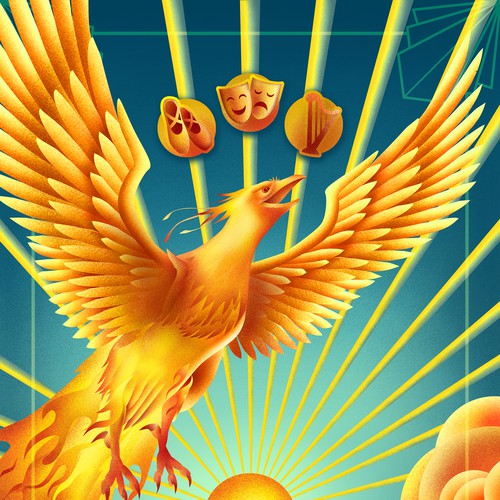 Designs | Radiant Art Deco Phoenix Poster for film Studio ...