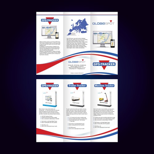 Trifold A4 Flyer for GPS-TRACKER solution | Postcard, flyer or print ...