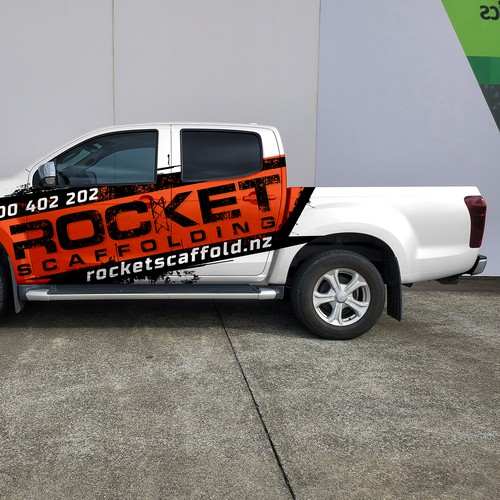 ROCKET SCAFFOLDING - eye catching vehicle wrap | Car, truck or van wrap ...