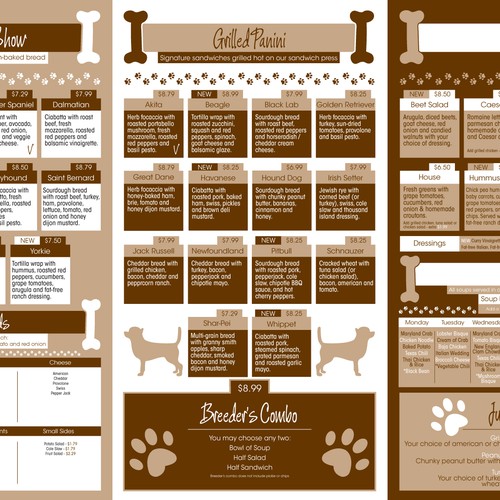 Designs | Menu Design Needed for PureBread: Deli-Bakery-Cafe | Print or ...
