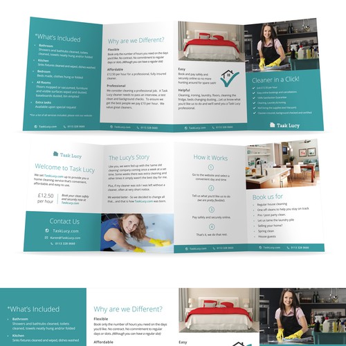 Designs | >> Clean & Tidy - Home Cleaning Brochure (Fun Project