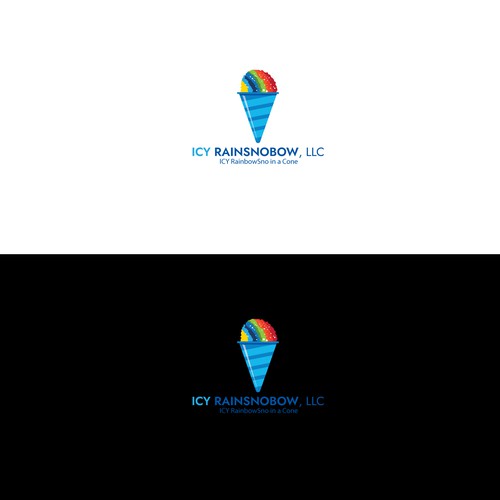 Designs | Icy Flavorfull Rainbow Snow in a Cone (Shave Ice) | Logo ...