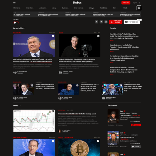 Designs | Redesign Forbes.com Homepage and Story Page | Web page design ...