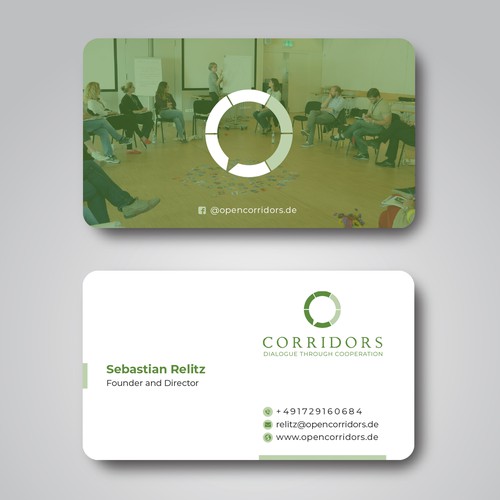 Modern business card for NGO; Logos available | Business card contest