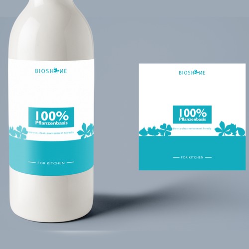 100% Bio Cleaning product label | Product label contest