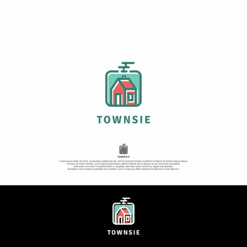 'Cute' logo for "small town" app | Logo design contest