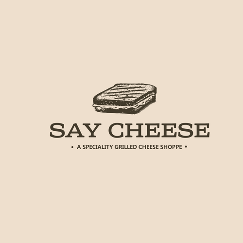 Create a captivating grilled cheese store logo with clean lines. The ...