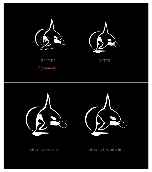 Logo for Orcafin brand Using an orca whale fin for logo | Logo design ...