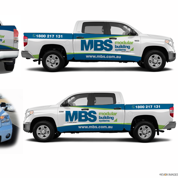 Create our modern modular construction company vehicle wrap for a white ...