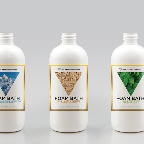 Foam Bath Bottle Labels | Product label contest