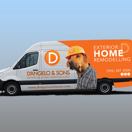 Designs | Exterior home renovation company van wrap. | Car, truck or ...