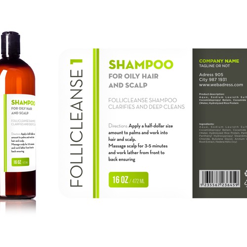 Creative, professional new label design for our best-selling shampoo ...